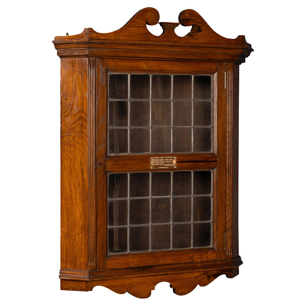 19th Century Timber Corner Cabinet in Oak from HMS Foudroyant, Lord ...