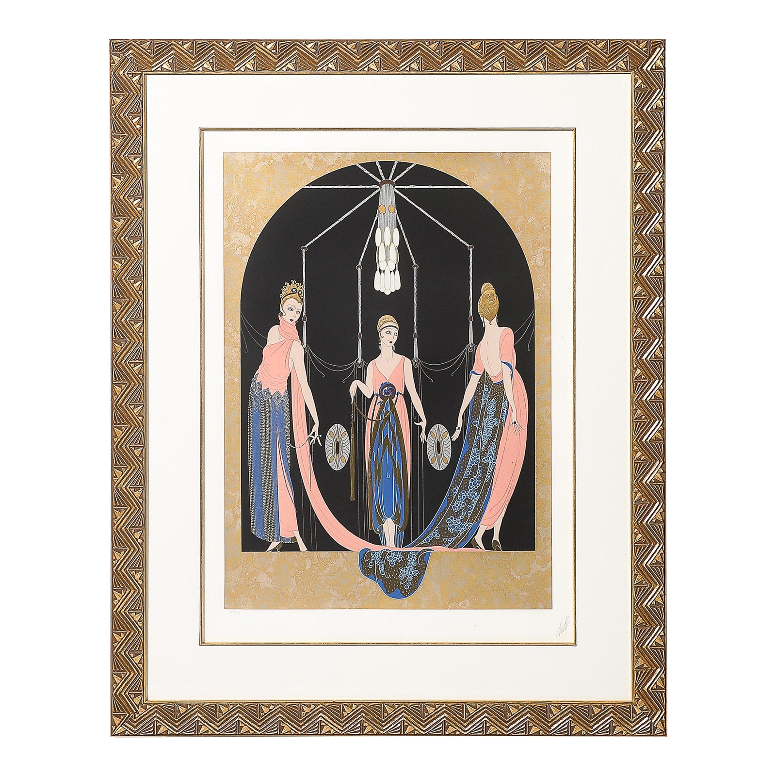 Art Deco Serigraph Entitled "Three Graces" Edition Ap6/25 Signed Erté ...