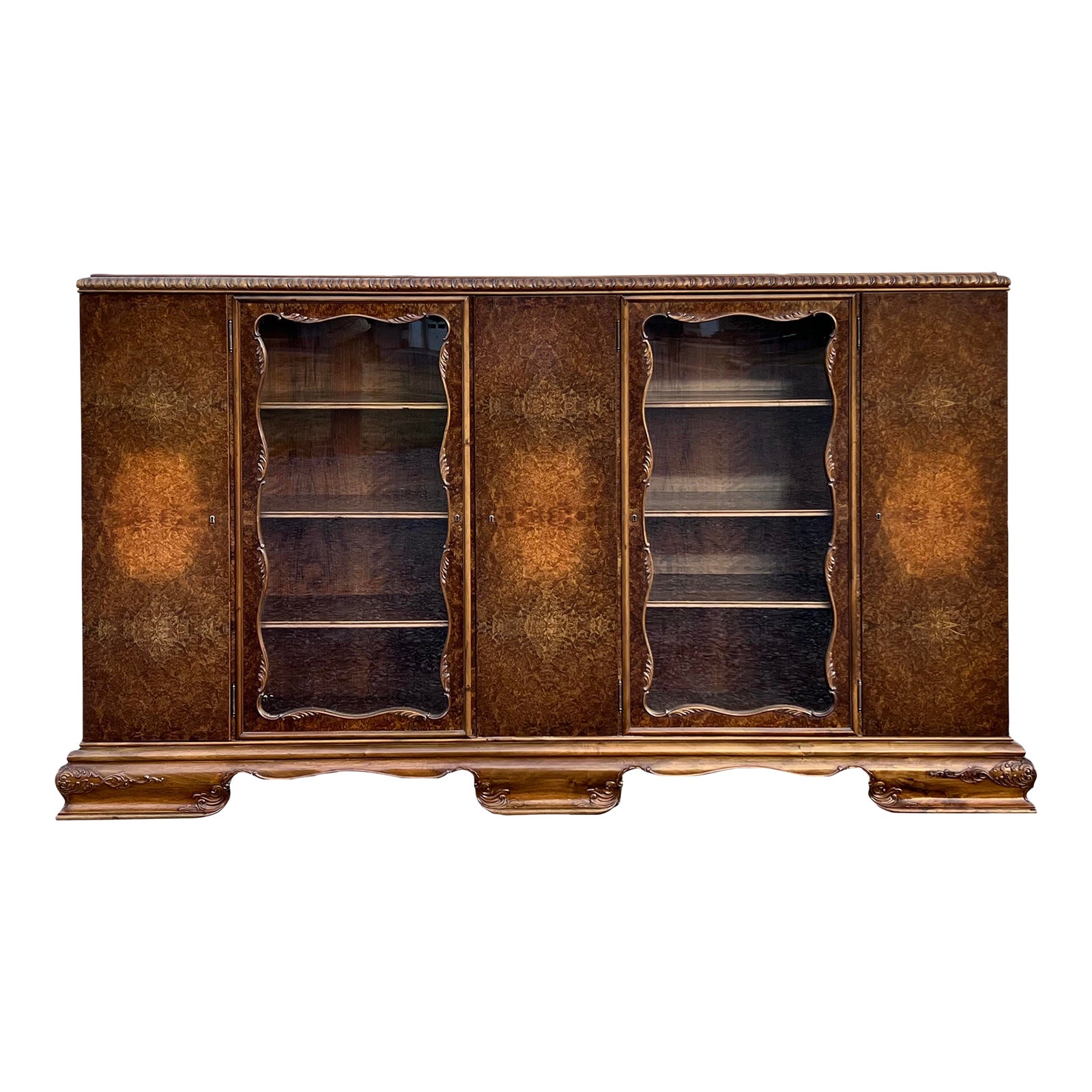 Monumental Burl Munch Mobel German Bookcase | Chairish
