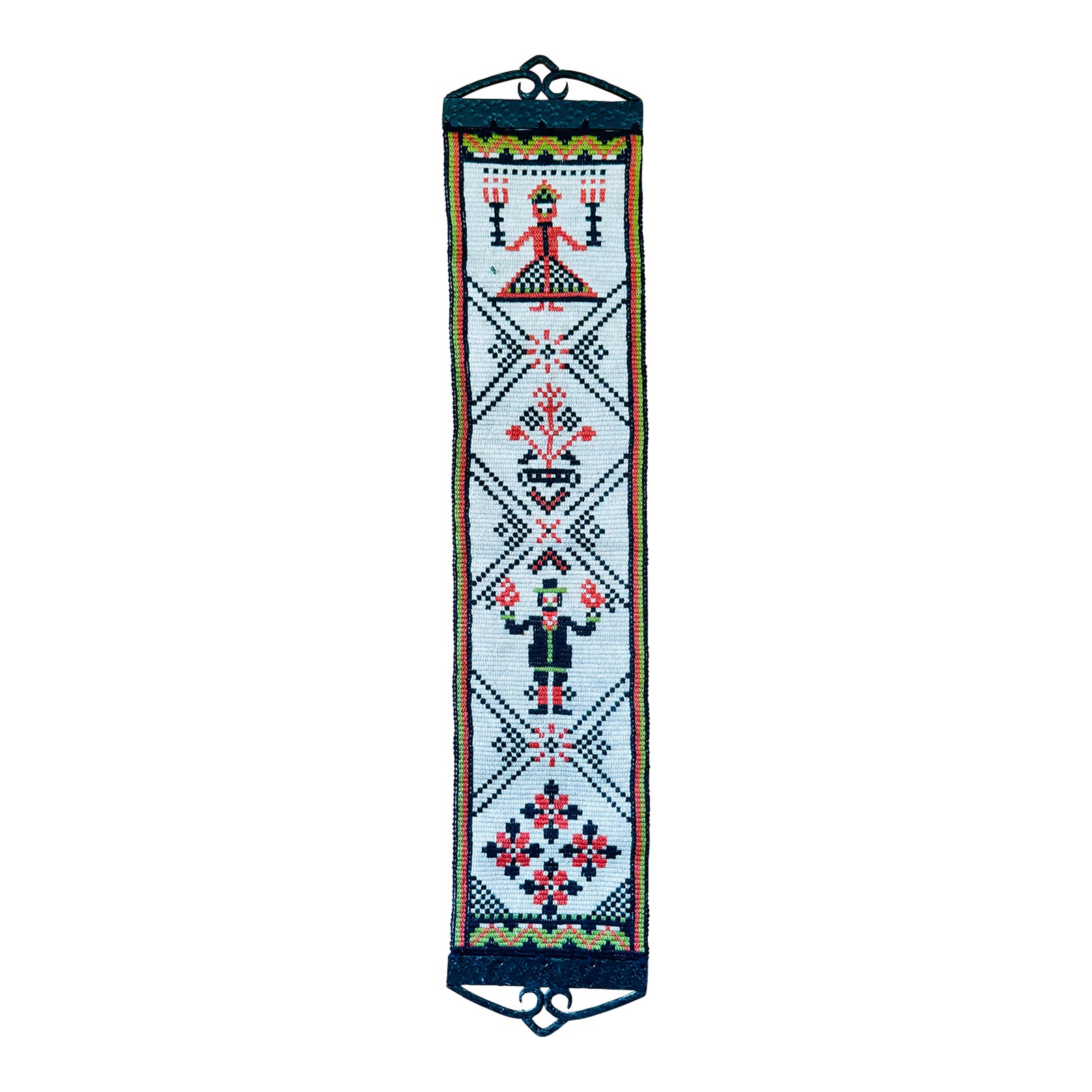 Embroidered Folk Art Scandinavian Swedish Bell Pull Tapestry With ...