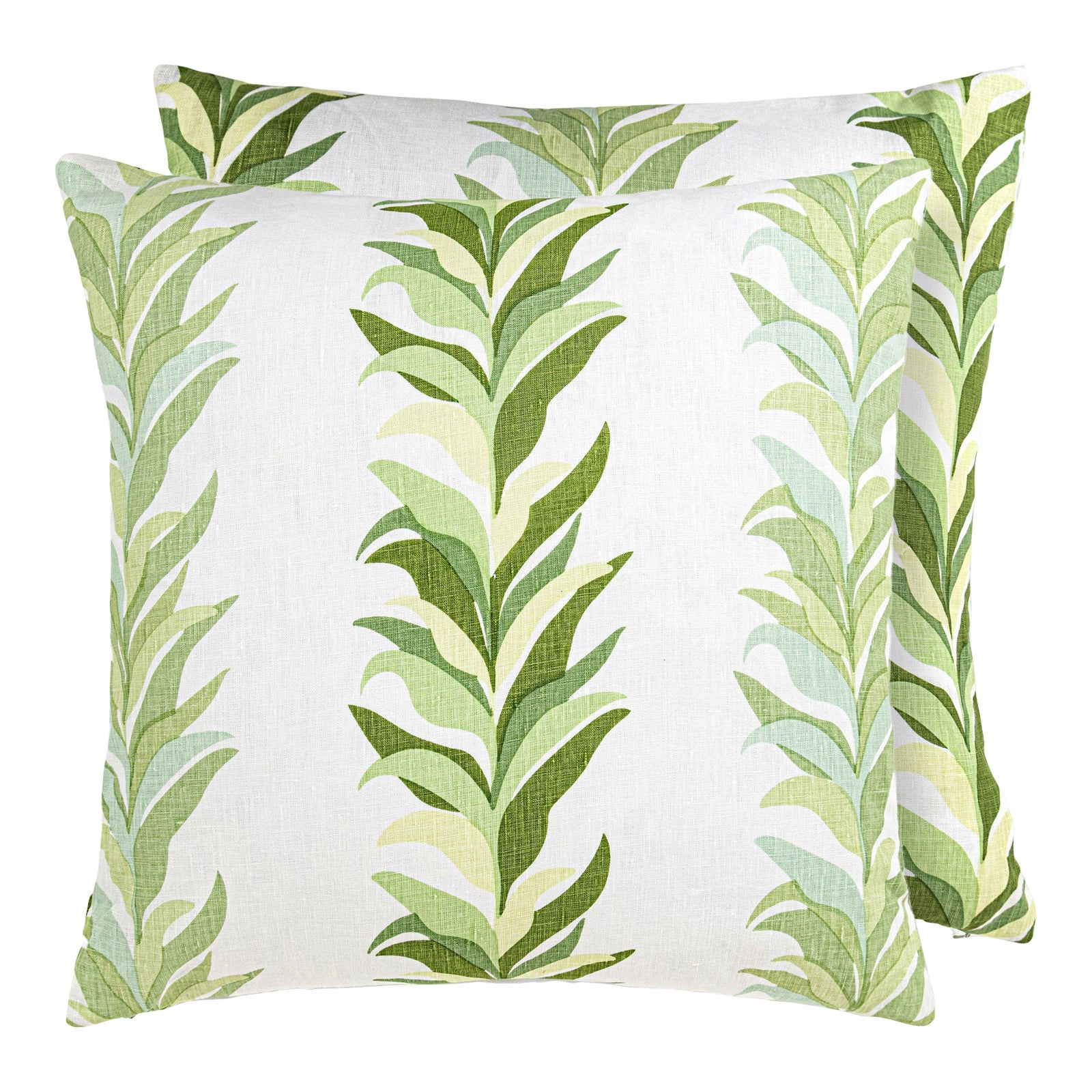 The House Of Scalamandré Chira Island Square Pillow In Leaf | Chairish