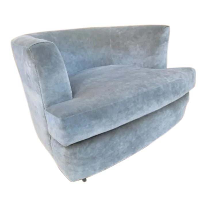 Mid Century Modern Barrel Back Tub Chair by Henredon Newly ...