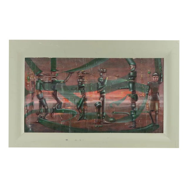 Franz Bayer, Story of the Soldier, 1975, Oil | Chairish