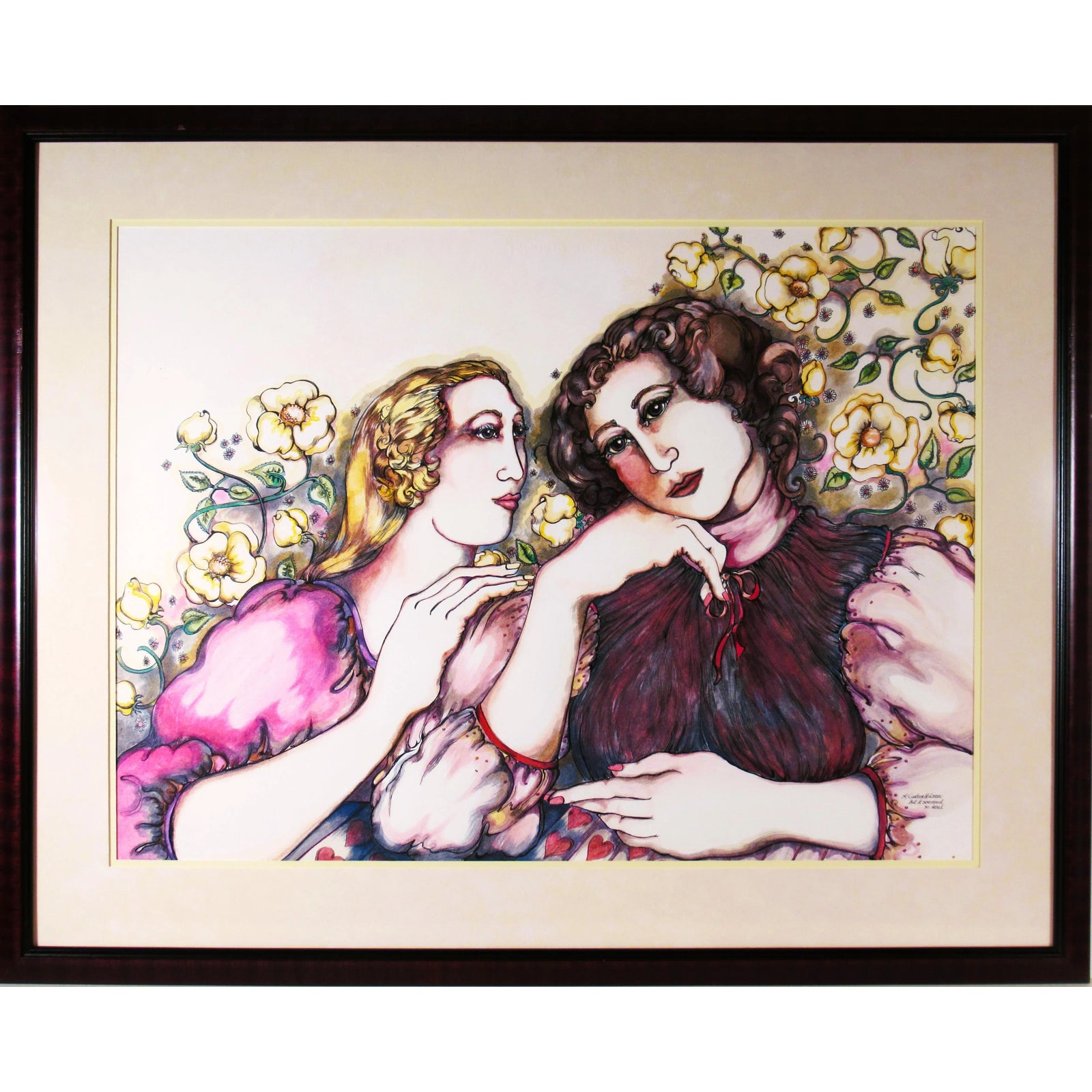 Linda Carter Holman, "But it Seemed so Real" Large watercolor, 1979 ...