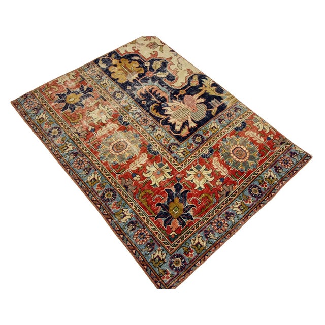 1960s Vintage Small Rug- 2′11″ × 3′9″ | Chairish