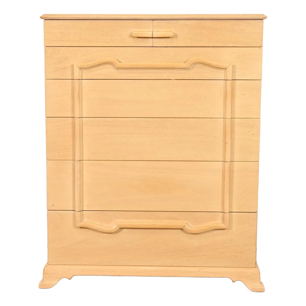 Grosfeld House Mid-Century Hollywood Regency Bleached Mahogany Highboy ...