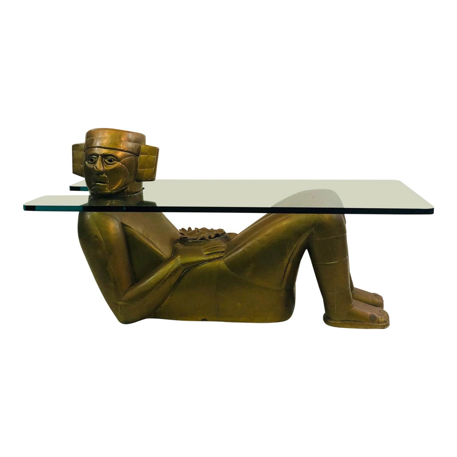 Monumental Aztec Sun God Coffee Table | Chairish