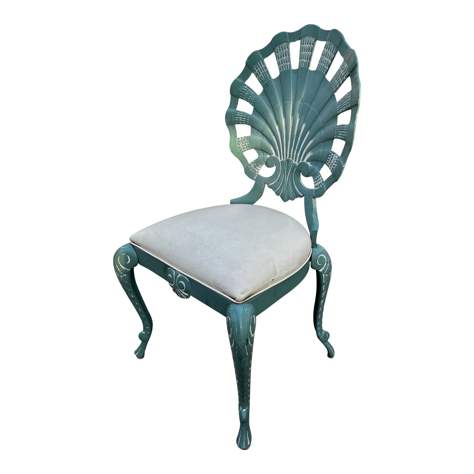 1960s Brown Jordan Shell Grotto Style Dining Chair | Chairish