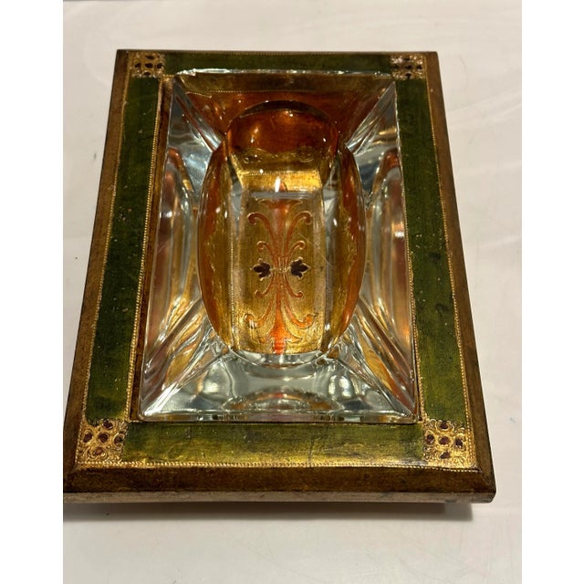 Vintage Florentine Orange Green & Hold Ashtray Catch All | Chairish