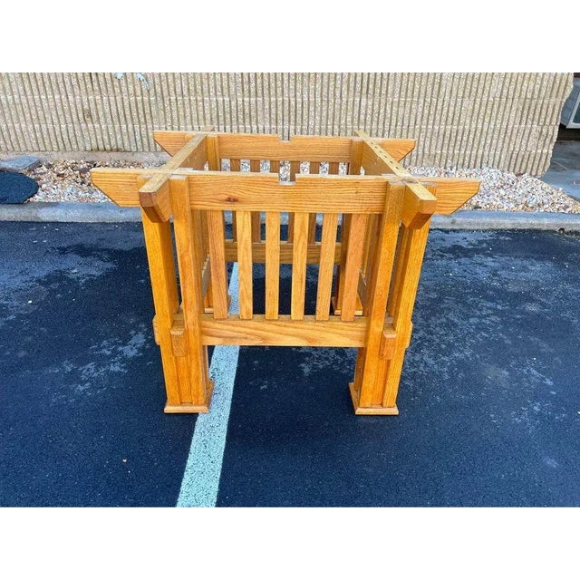 Late 20th Century Solid Wood Art & Craft Dining Table. | Chairish