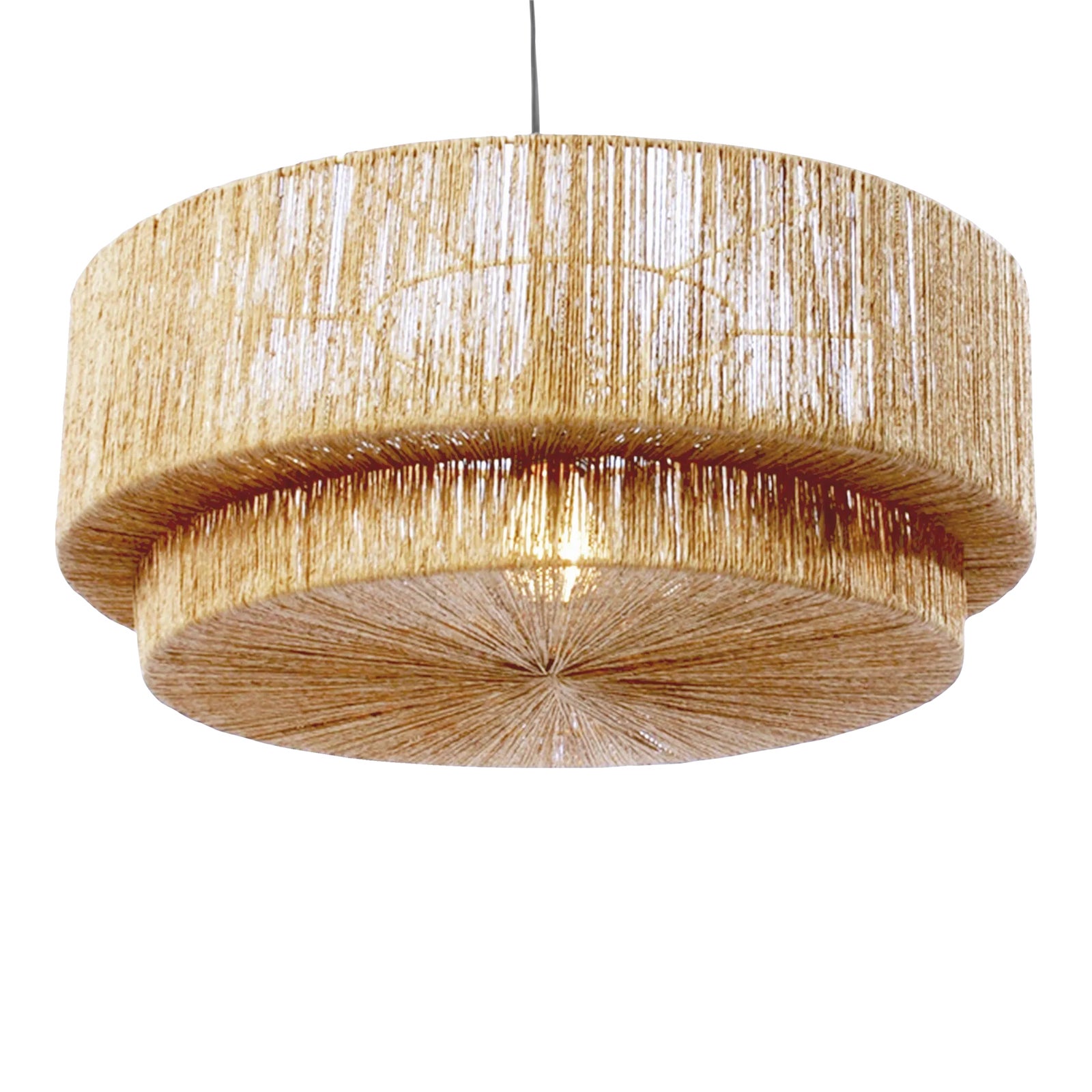 Cocktail 2 Tier Pendant in Natural Jute | Chairish