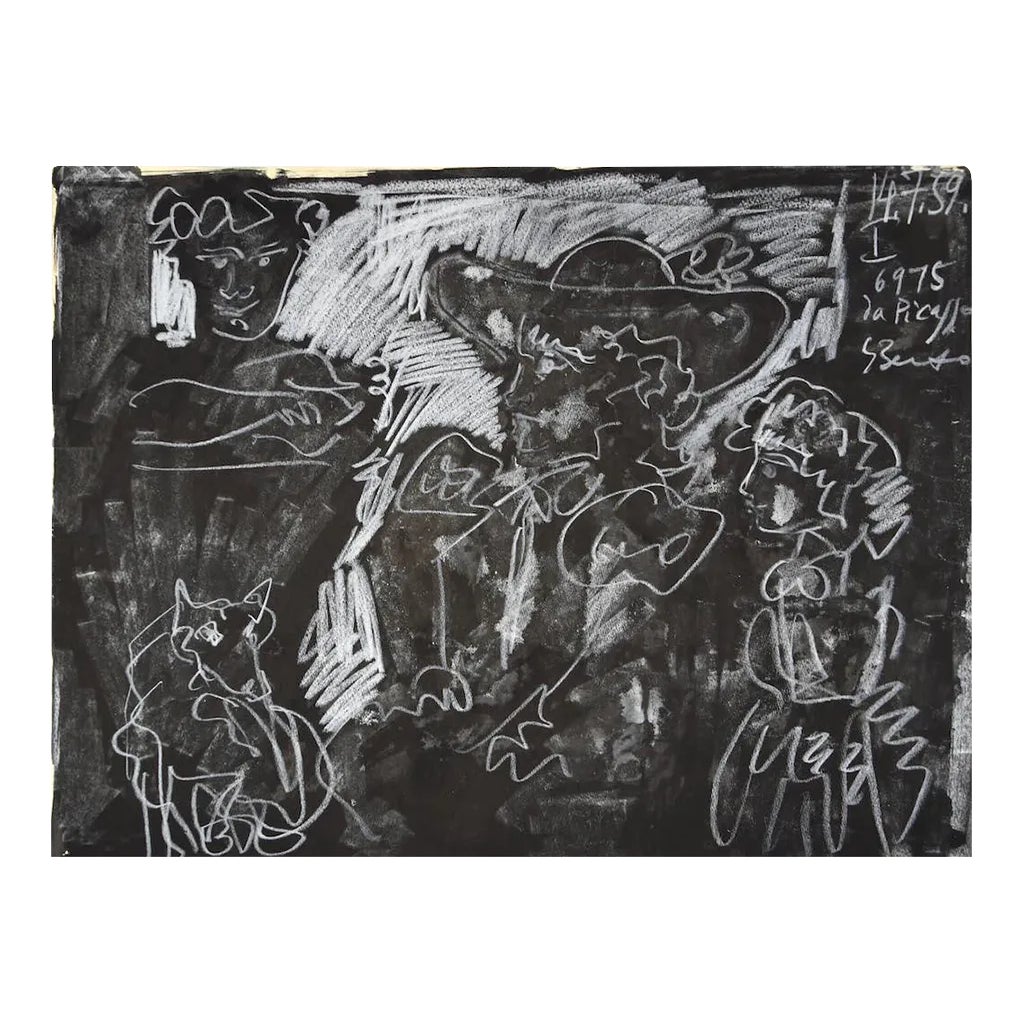 Gian Paolo Berto, Homage To Picasso, Mixed Media, 1975 | Chairish