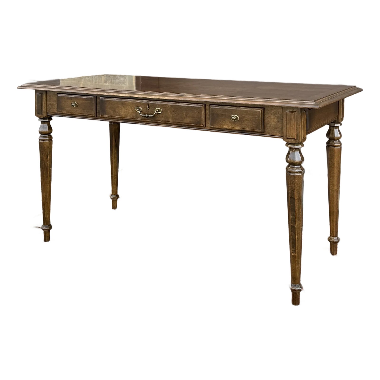 1970s Ethan Allen Classic Manor English Traditional Maple 3 Drawer ...
