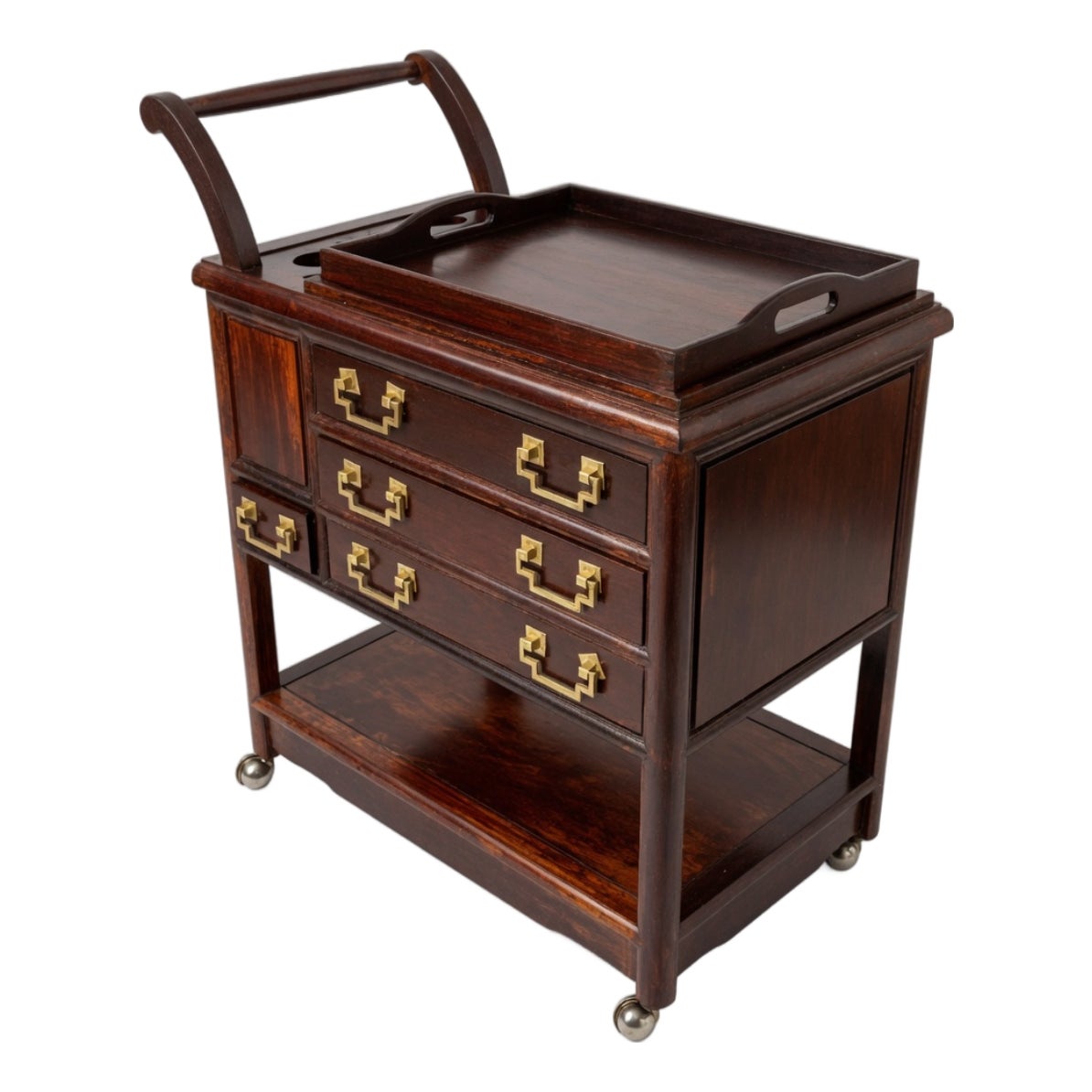 Mid 20th Century George Zee & Co. George III Style Rosewood Tea Cart ...