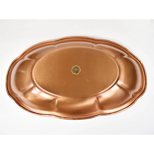 Vintage 1960s Coppercraft Guild Taunton Mass Oval Pedestal Copper ...