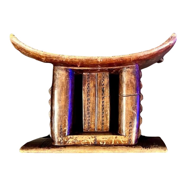1950s Traditional Hand-Carved Asante Kings Chief Stool | Chairish