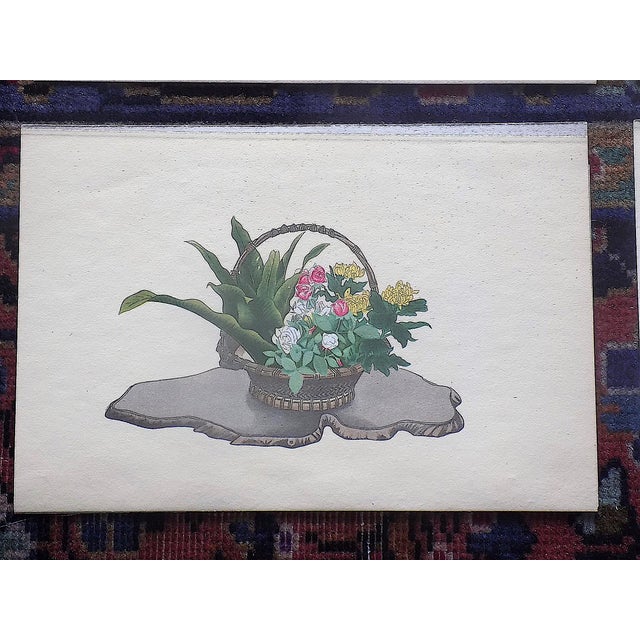 Vintage 1935 Japanese Flower Arrangement Lithographs - Set of 12 | Chairish