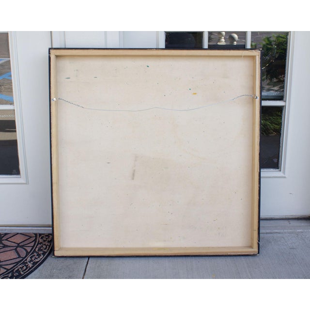 Mid-Century Oil on Canvas Abstract Painting Signed by Artist Steve ...