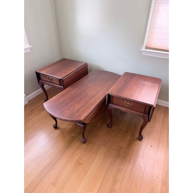 1970s Harden Queen Anne Style End Tables and Coffee Table | Chairish