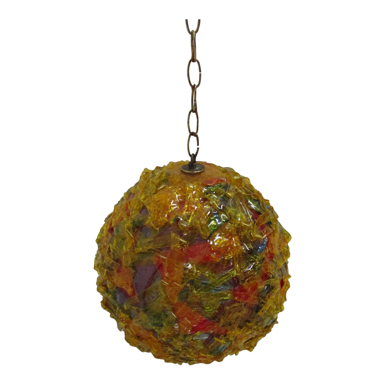 Vintage Mid-Century Spun Plastic Floating Orb Chandelier | Chairish