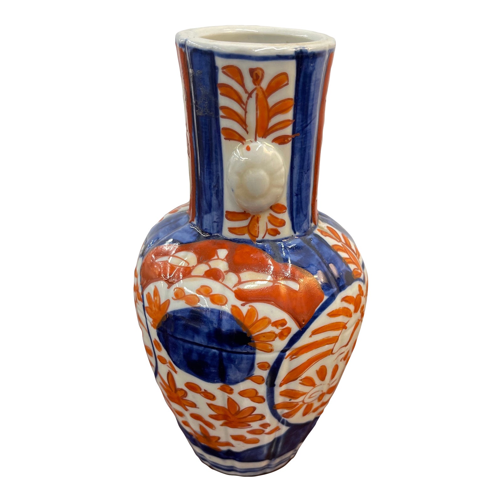 Late 19th Century Hand Painted Imari Vase | Chairish