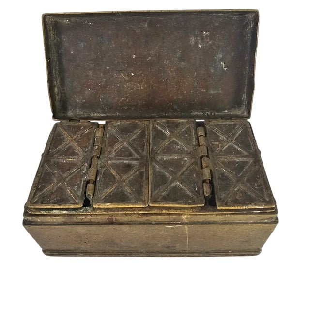 Southeast Asian Filipino Brass Betel Nut Box Hand Crafted Box 7.5 ...