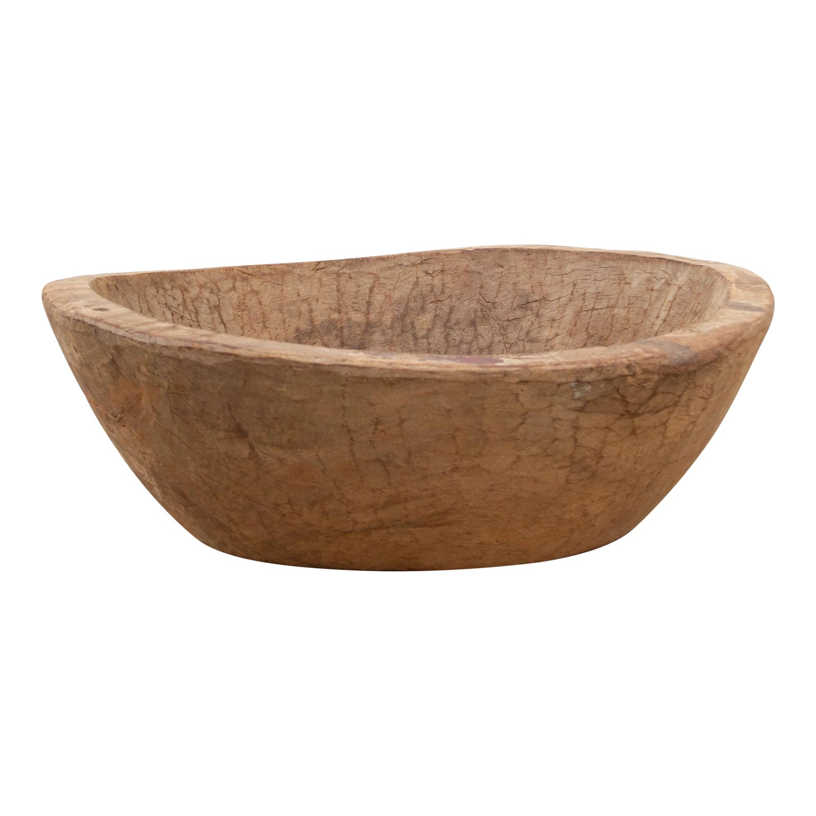 Large Primitive Antique French Bowl | Chairish