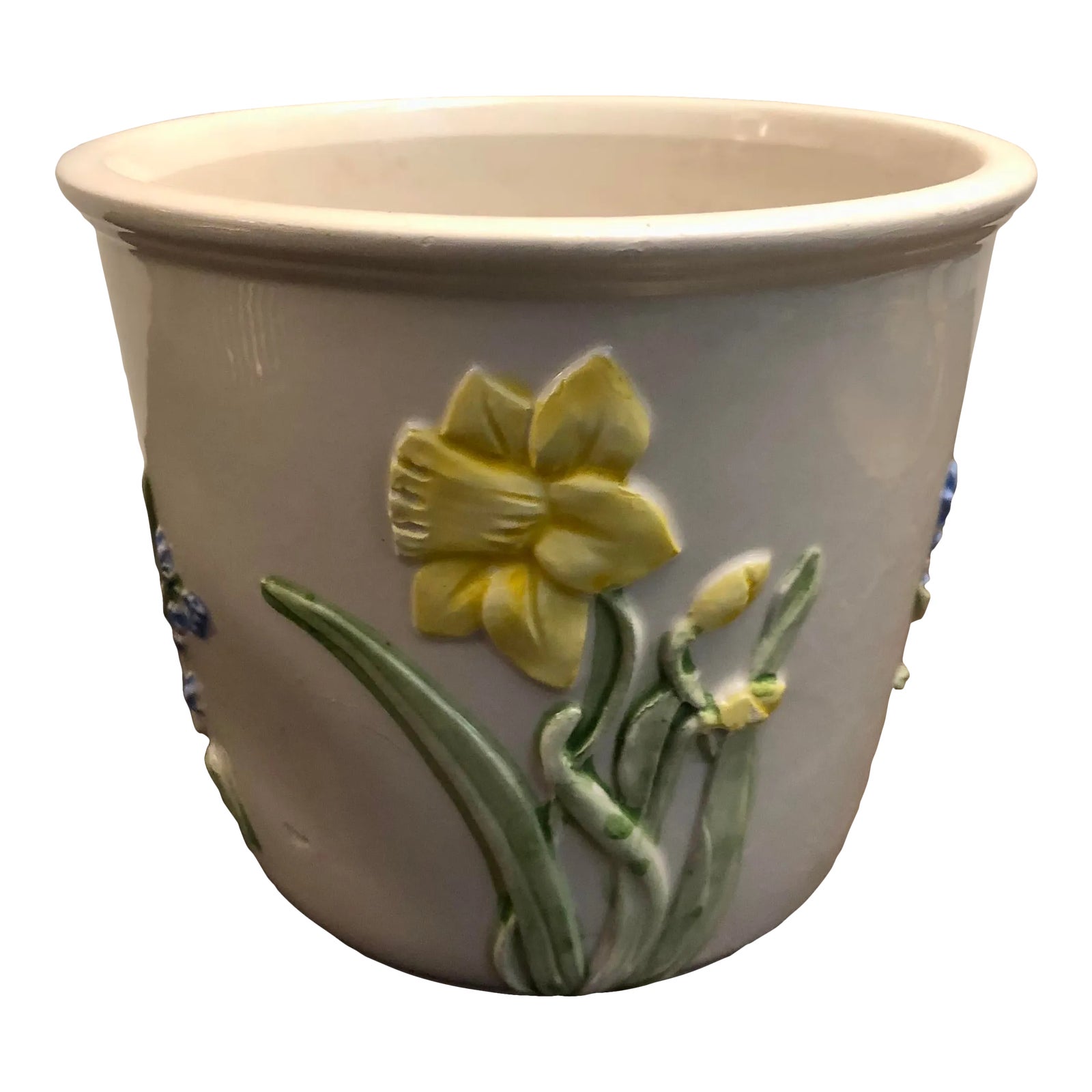Vintage Bassano Italian Floral Cachepot | Chairish