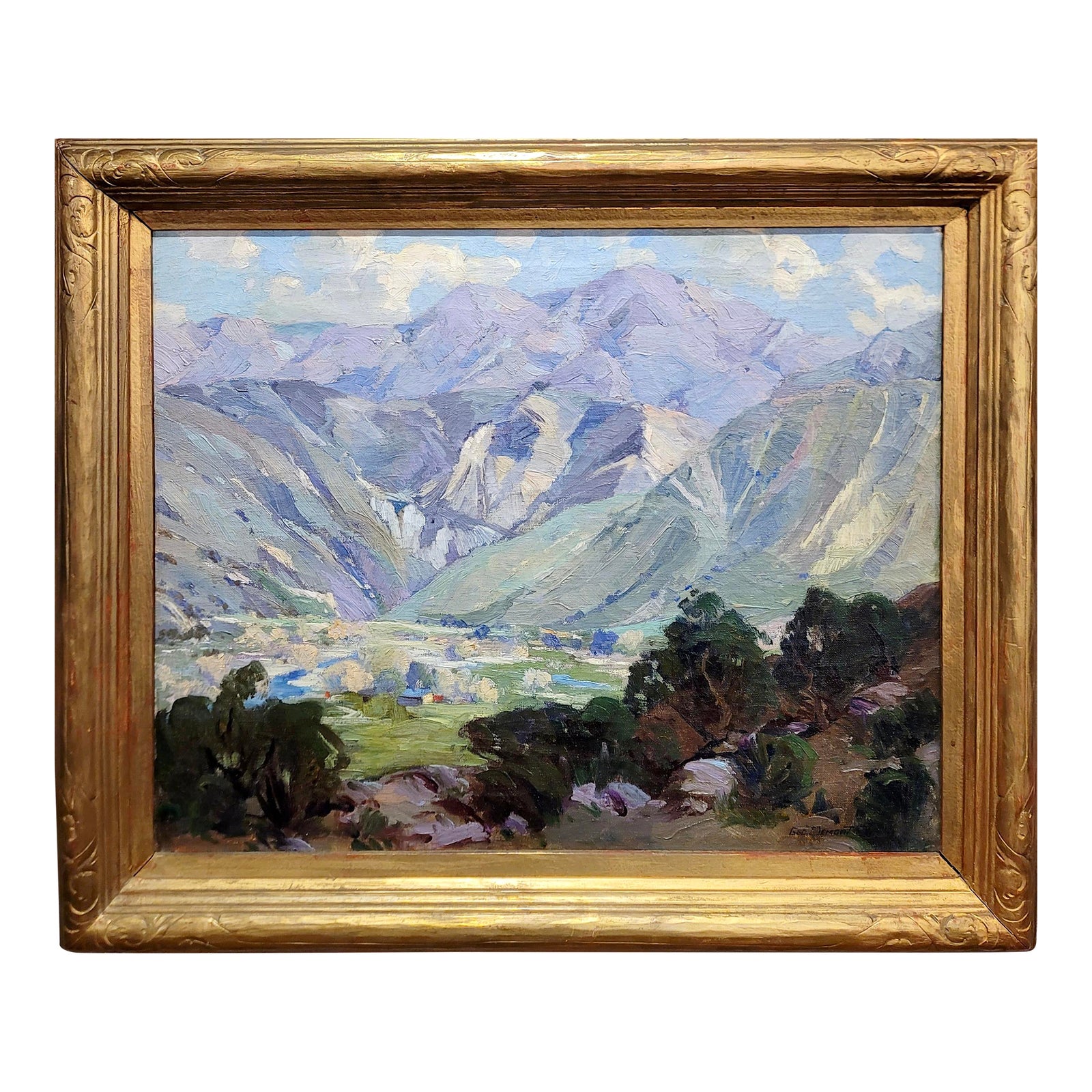 George Demont Otis - View of the Arroyo Seco in Pasadena - 1920s Oil ...