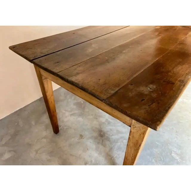 Antique French Rustic Country Farmhouse Rectangular Dining Table | Chairish