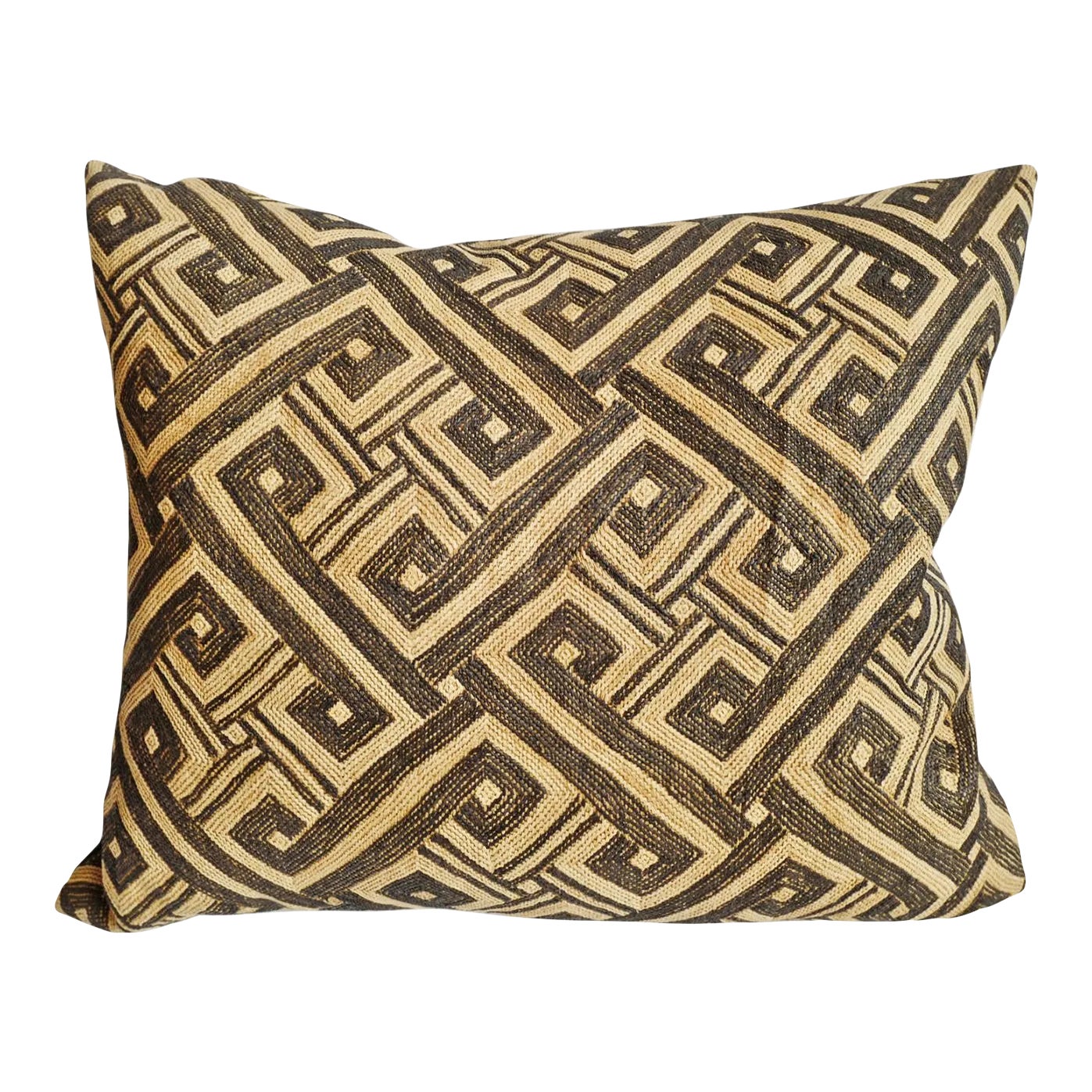 Kuba Grass Textile Pillow | Chairish