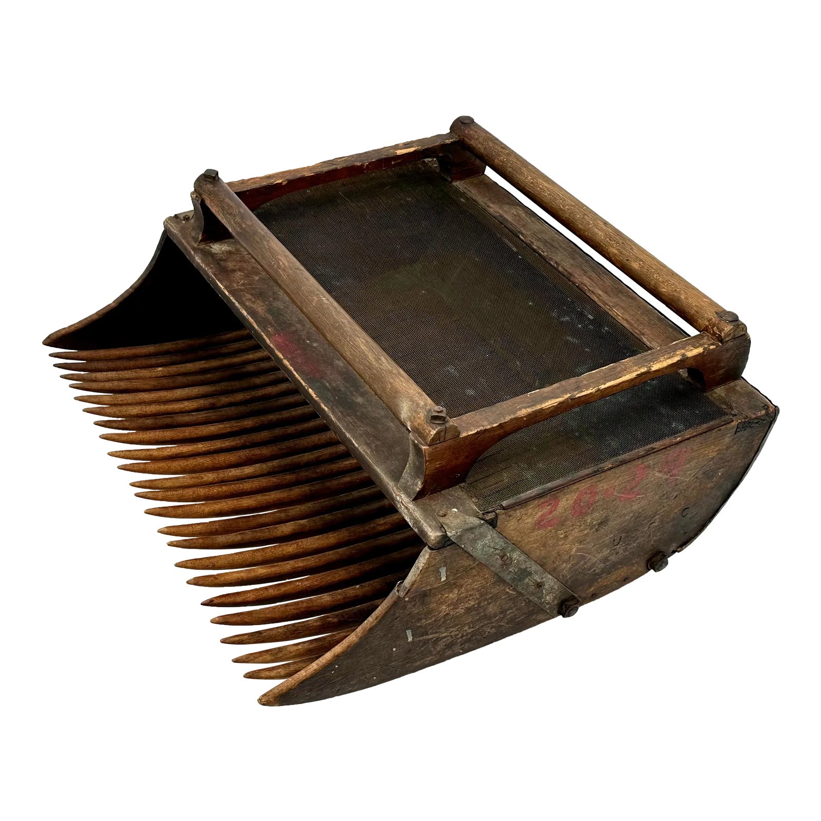 Wonderfully Age & Use Rustic Antique American Maple Wood Cranberry ...