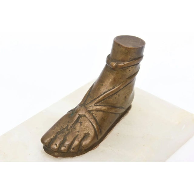Fornasetti Style Bronze & Marble Italian Roman Sandaled Foot ...