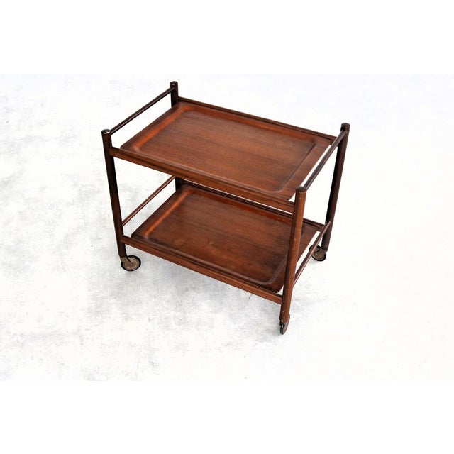 Vintage Serving Trolley in Teak, 1960s | Chairish