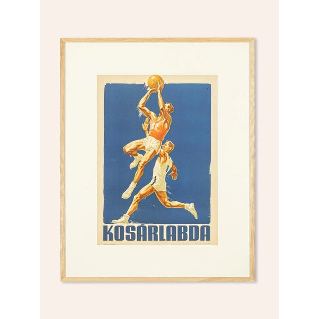 Basketball Poster, 1955 | Chairish
