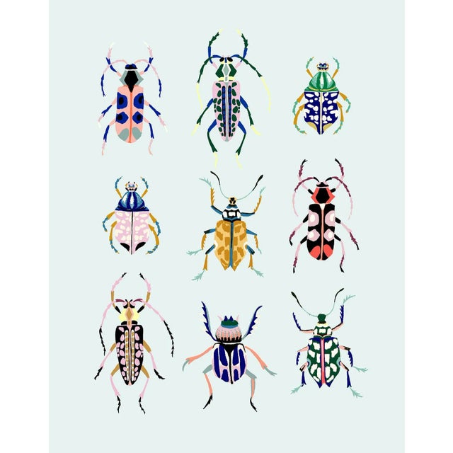 Beetle Box (Pale Blue) Contemporary Giclee Print by Sarah Gordon | Chairish