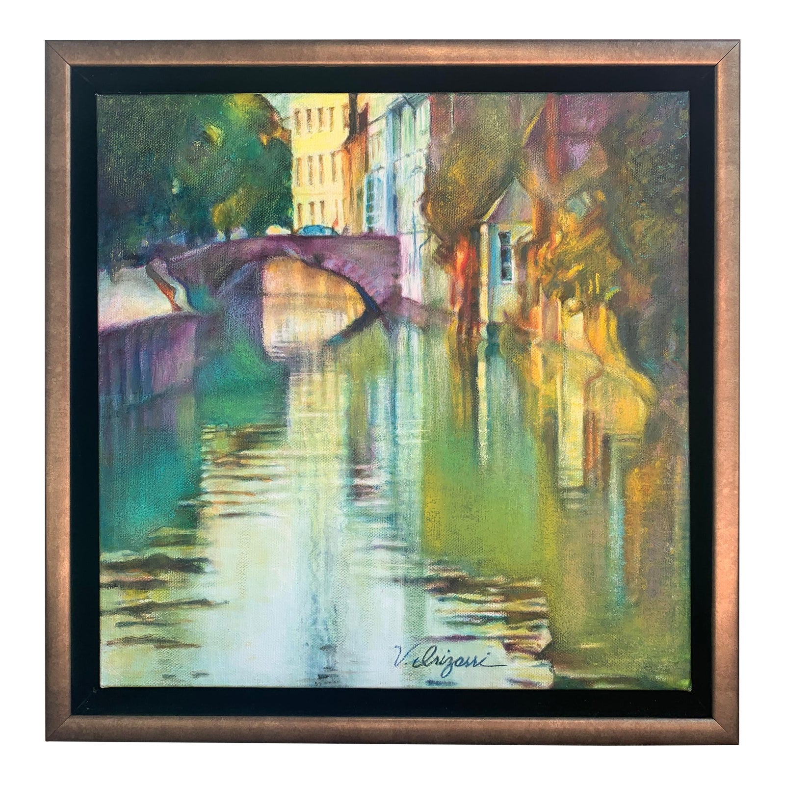 Contemporary Expressionist Original Oil Painting of the River Seine ...