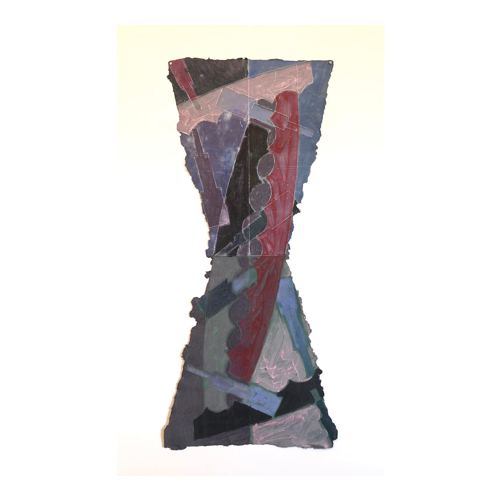 Sandy Kinnee, Abstract Modernist Colorful Mixed Media Monoprint Screen ...