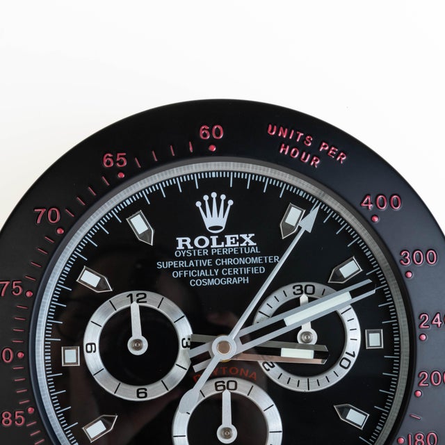 Oyster Perpetual Black Daytona Desk Clock from Rolex | Chairish