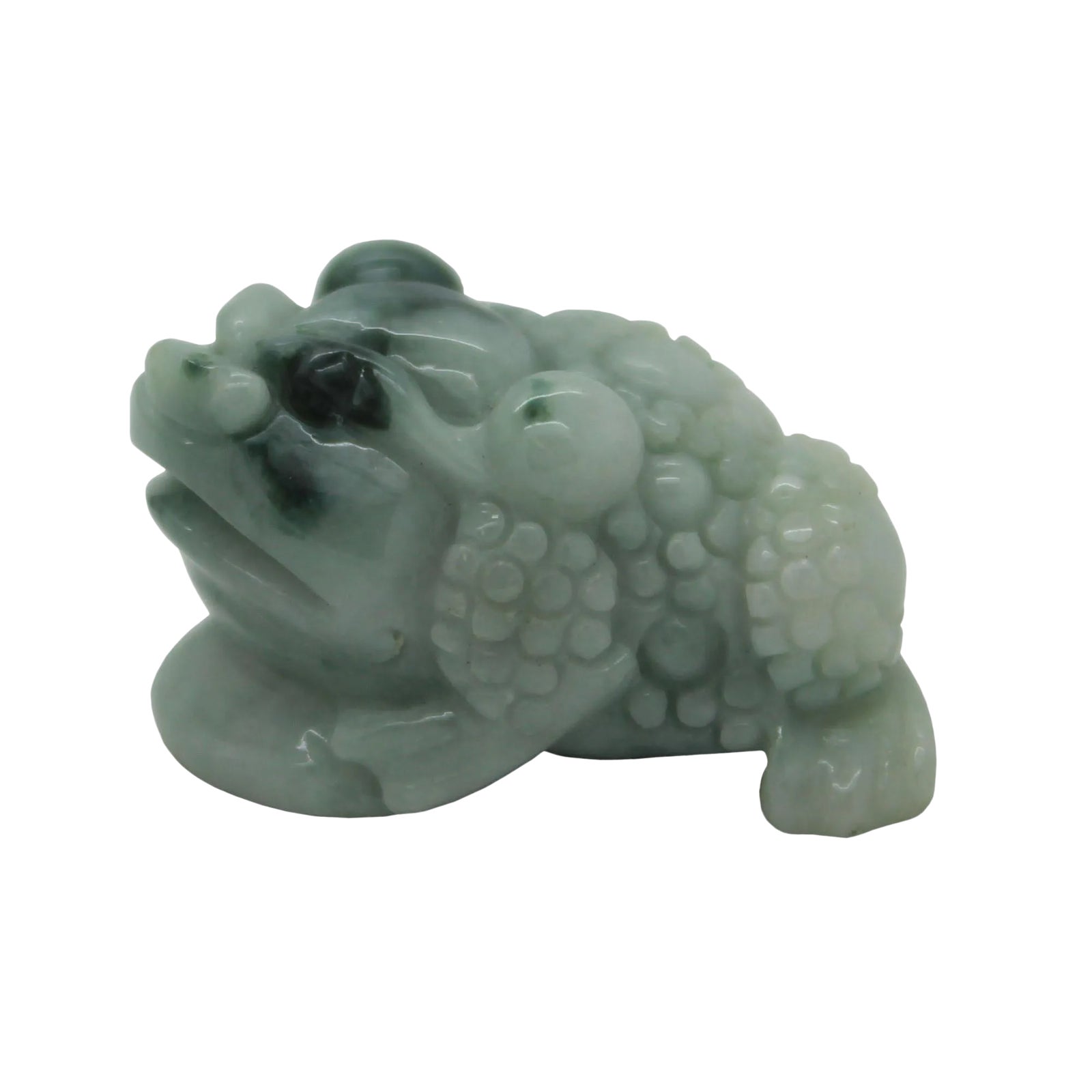 Carved Pendant With Chinese Natural Jade Pixie on Chinese Ancient Money ...