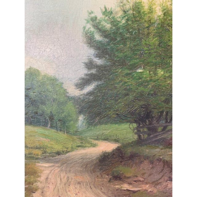 1908 Cows in Bucolic Pasture Oil Painting by John Powell Hunt, Framed ...
