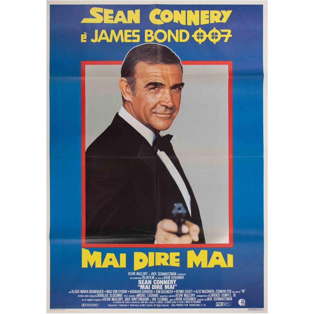 Mai Dire Mai / Never Say Never Again Poster, Italy, 1983 | Chairish