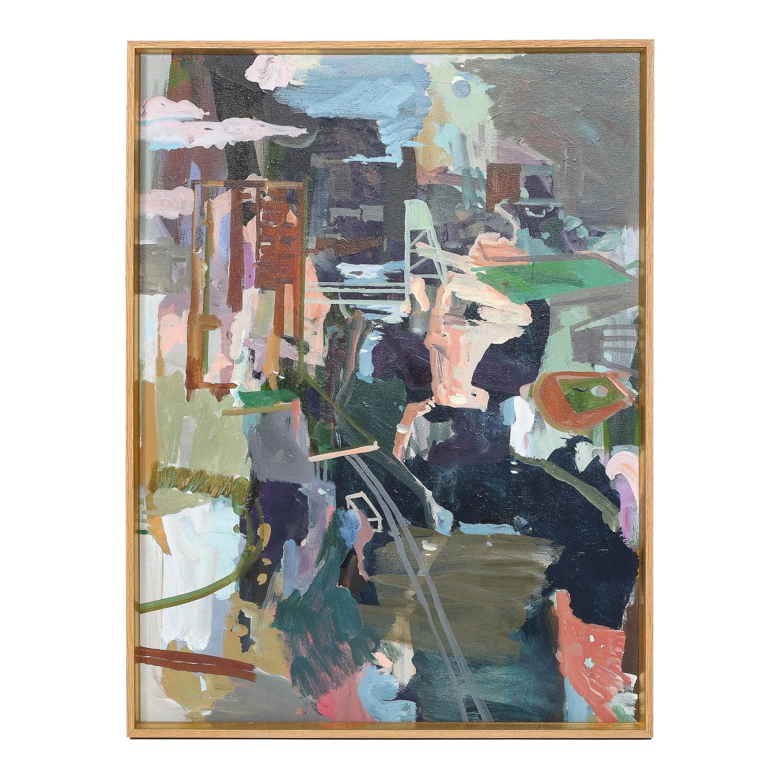 "Harlem River Eclipse", Rebecca Allan, Color Field Acrylic on Canvas ...
