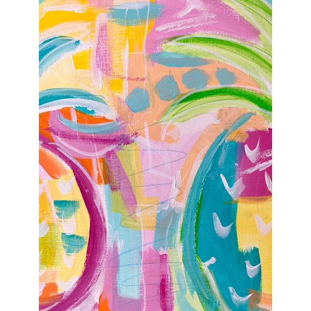 “Pineapple BFF’s” Abstract Painting by Christina Longoria | Chairish