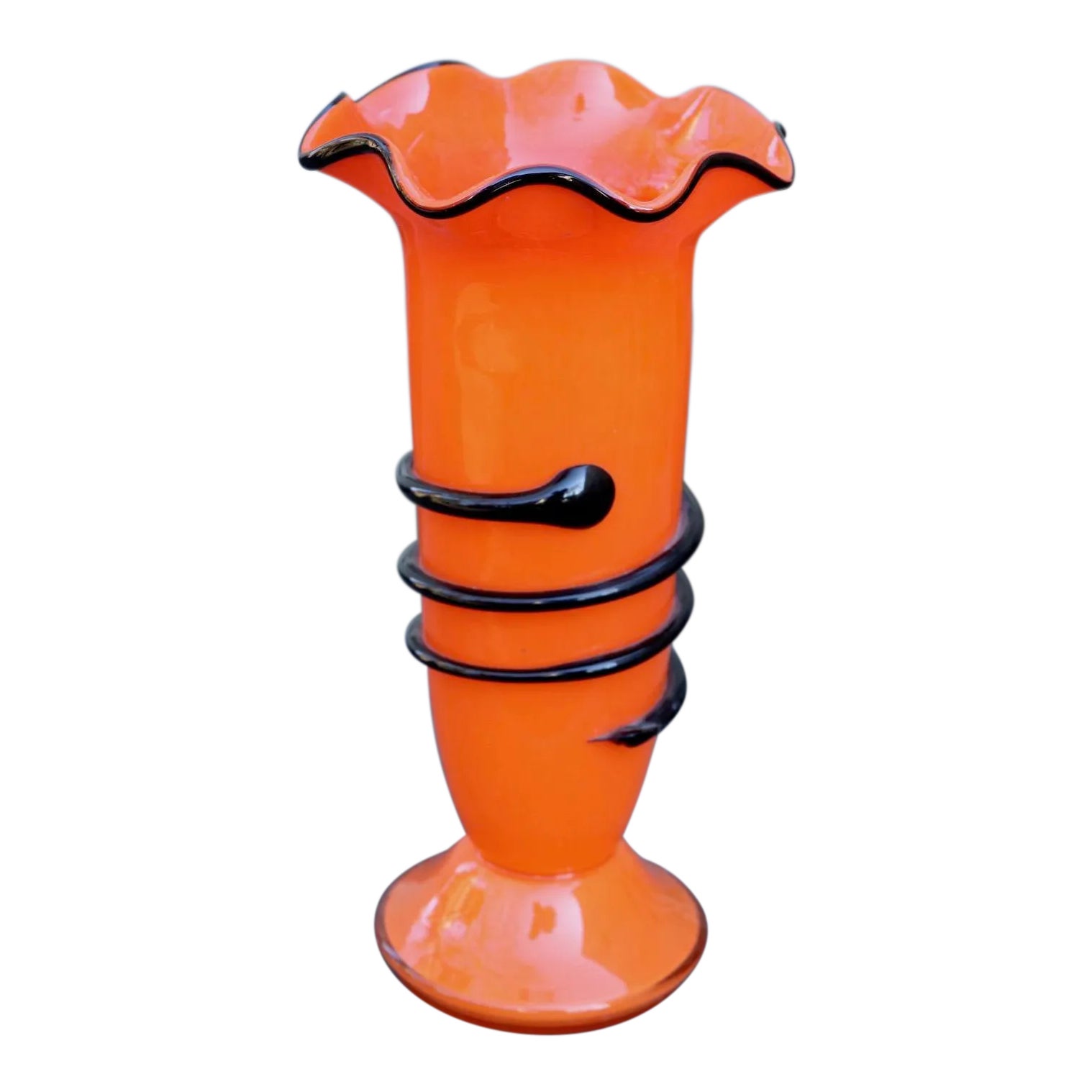 Loetz Czechoslovakian Art Glass Tango Vase | Chairish