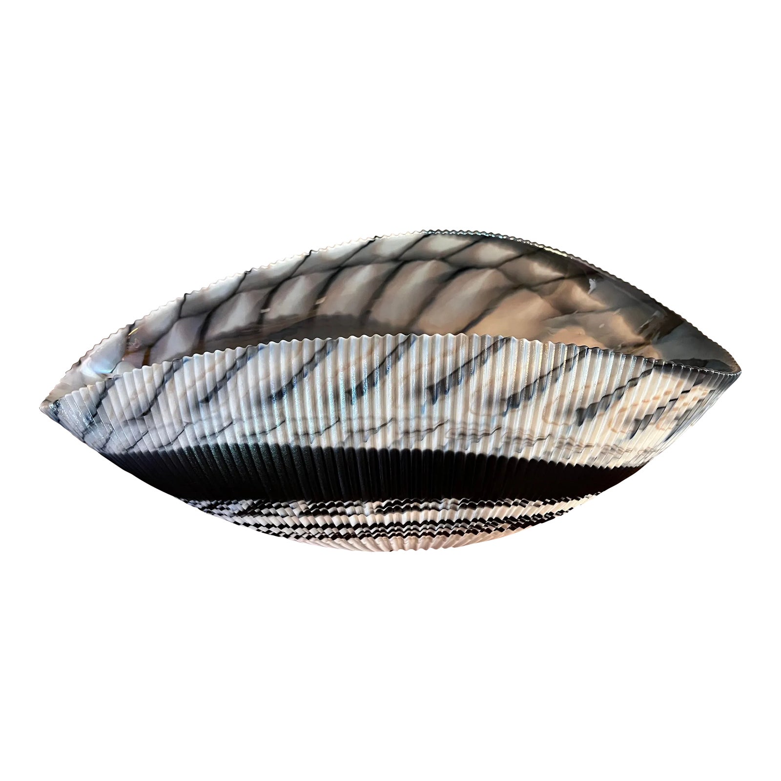 Large Seashell Centerpiece Bowl by Yalos Murano | Chairish