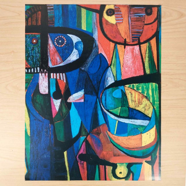 Late 20th Century Pedro Coronel Art Print Los Alucinados the Hallucinated Abstract Figurative ...