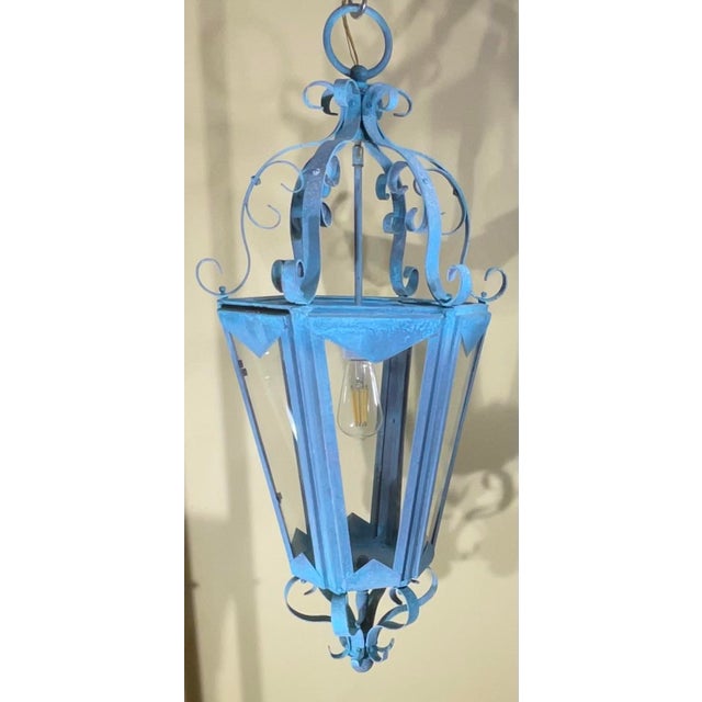 Large One of a Kind Solid Copper & Brass Verdigris Patina Lantern ...