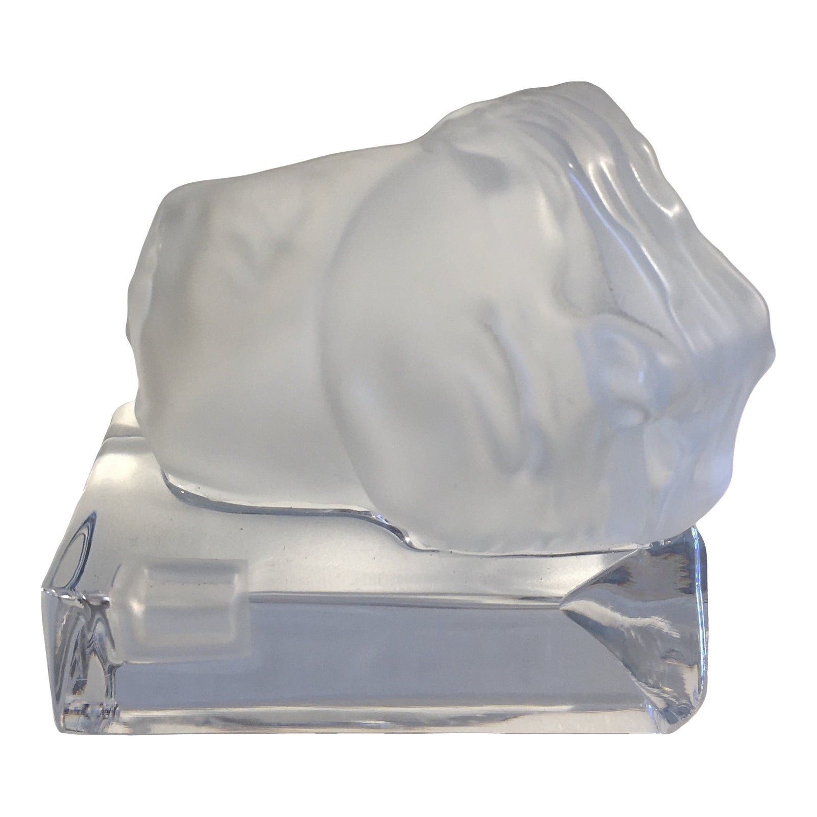 Daum France by Igor Mitoraj Solid Glass Sculpture Signed | Chairish