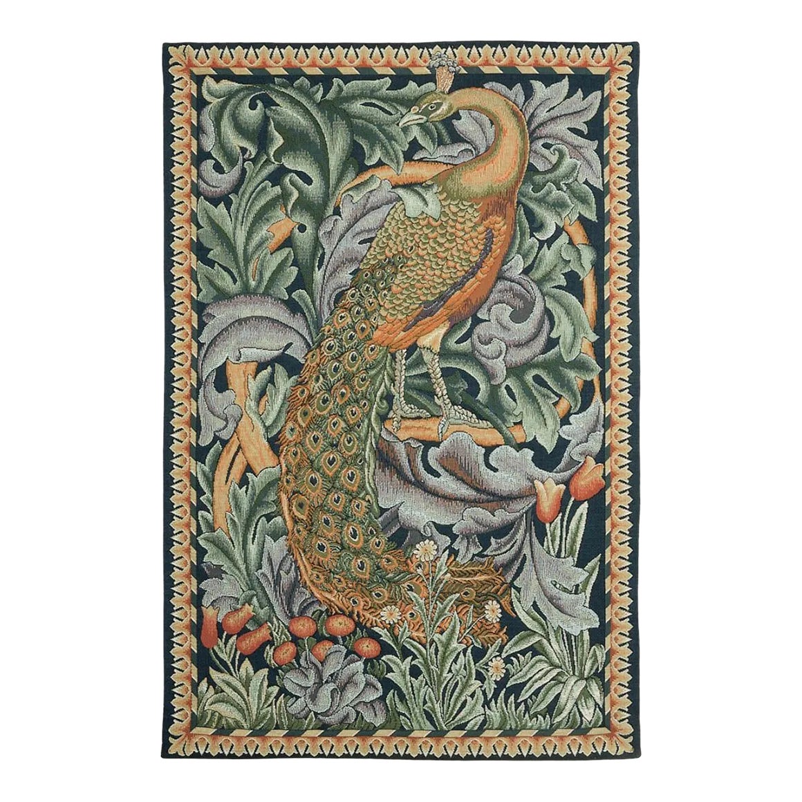 The Peacock Loom Woven Tapestry - Requires Rod Size 2 | Chairish
